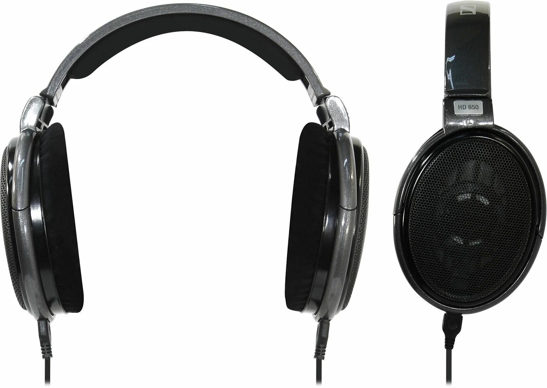 Проводные наушники Sennheiser "HD 650", отсоединяемый кабель, черные, с титаном