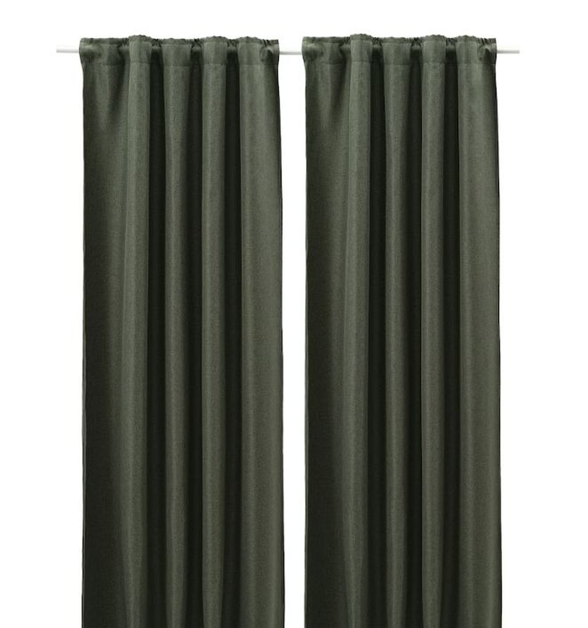 Шторы IKEA "ANNAKAJSA" 705.860.74, полиэстер, 145 см x 300 см, темно-зеленые