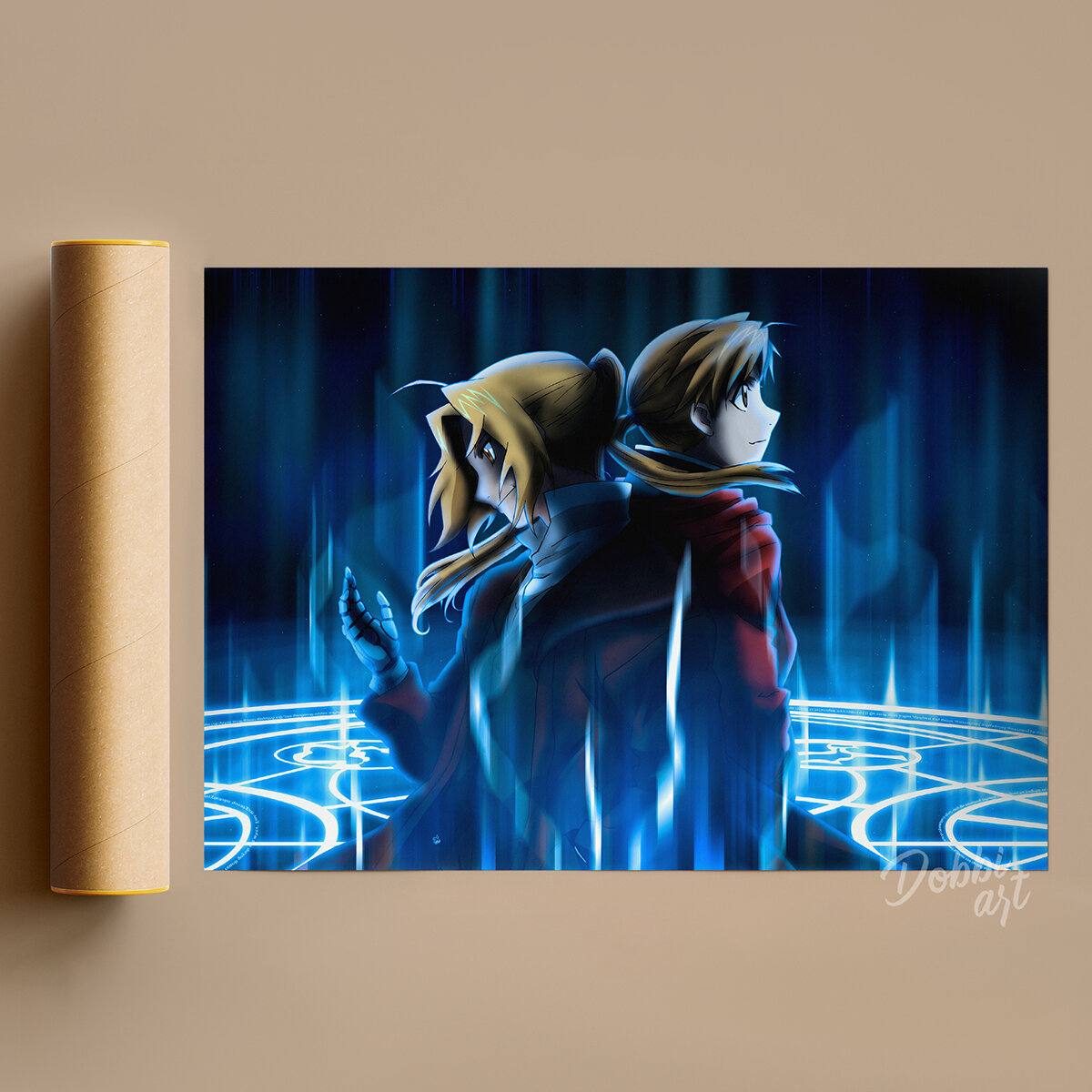 Постер Стальной алхимик 30х40 см без рамы/ Аниме Манга Fullmetal Alchemist Эдвард Элрик Альфонс Элрик/ Постер для дома, интерьера, декор на стену/ Плакат интерьерный Аниме, подарок парню, девушке