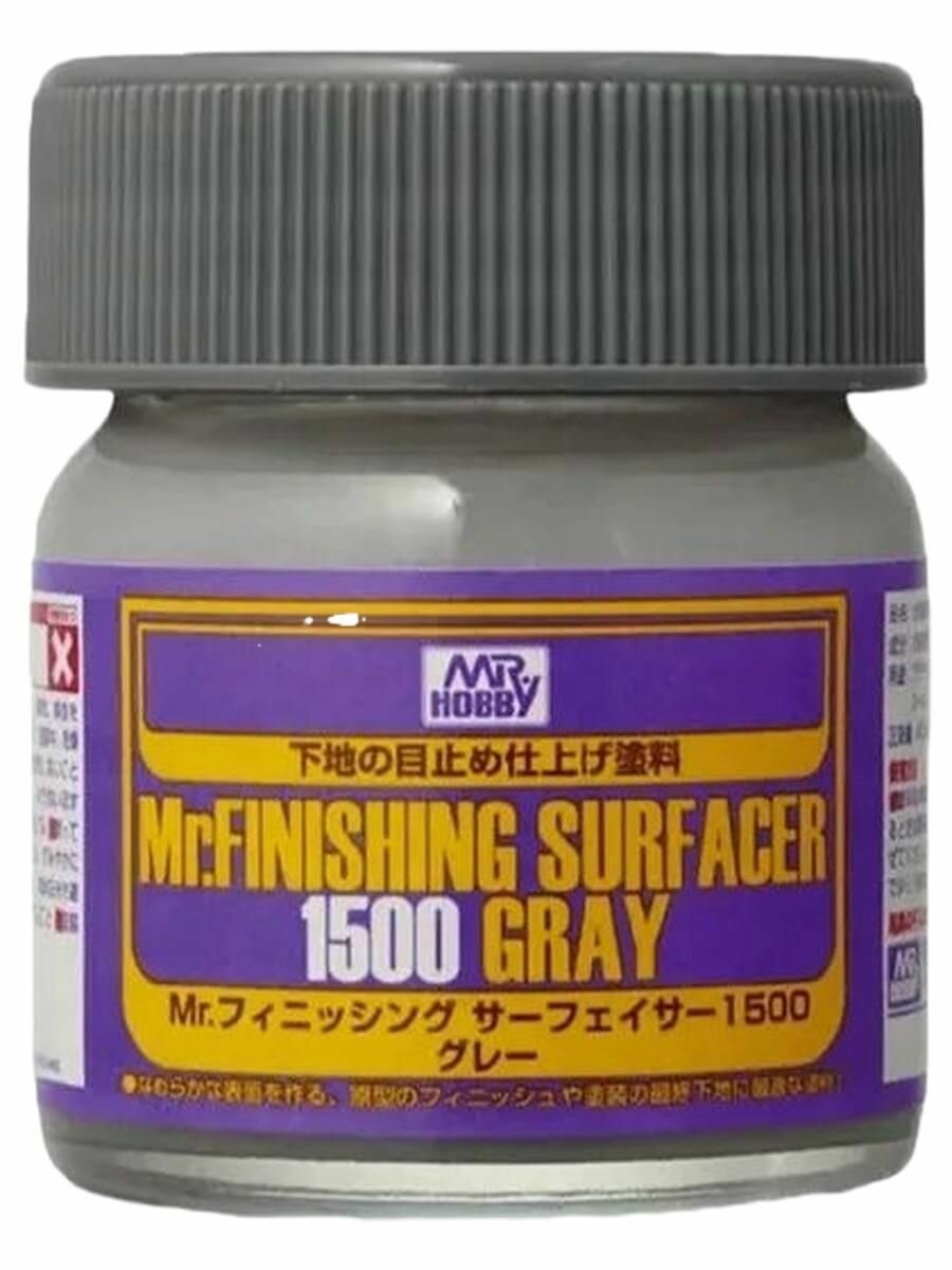 Финишная грунтовка Mr.Hobby Mr.FINISHING SURFACER 1500 серая 40мл. SF-289