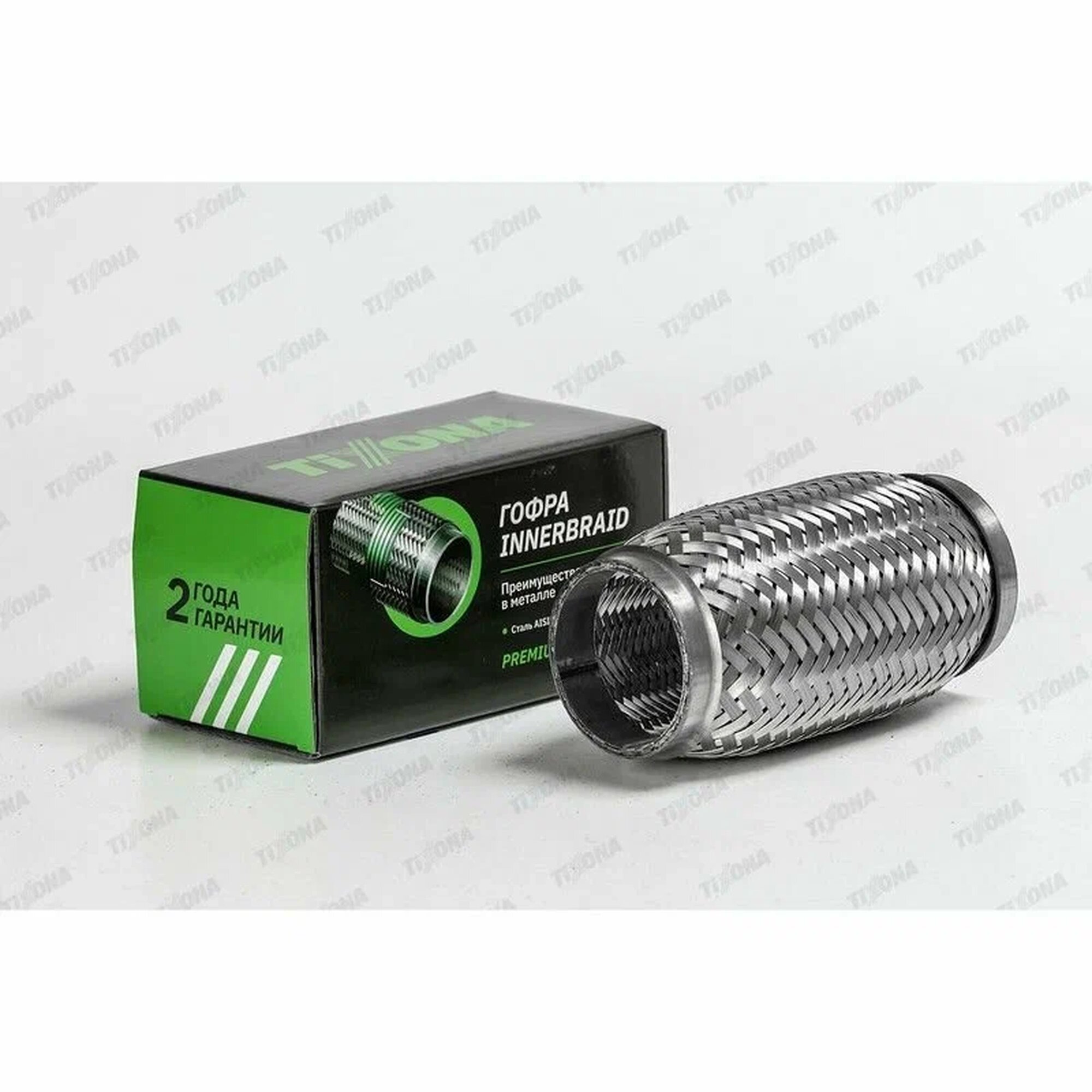 Гофра глушителя Tixona 55150, нержавеющая сталь, длина 150мм