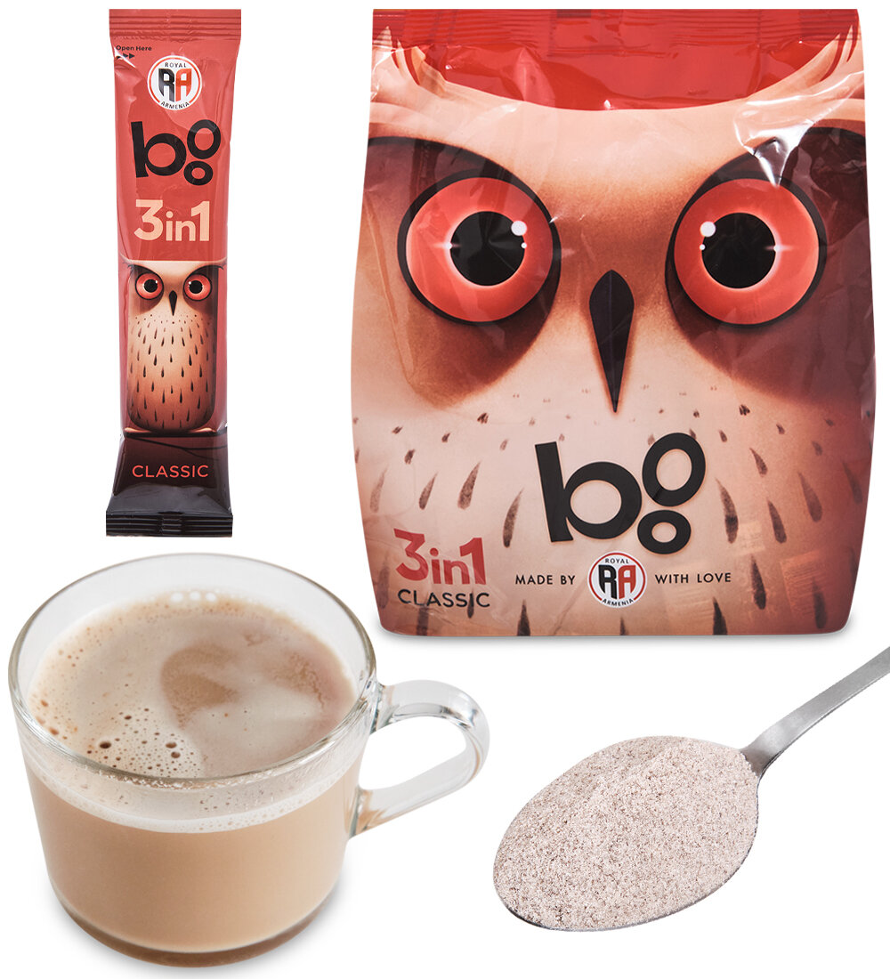 Напиток кофейный растворимый 3в1 BOO Classic 20г/20шт (ROYAL ARMENIA) ARM-65/30 113-853039