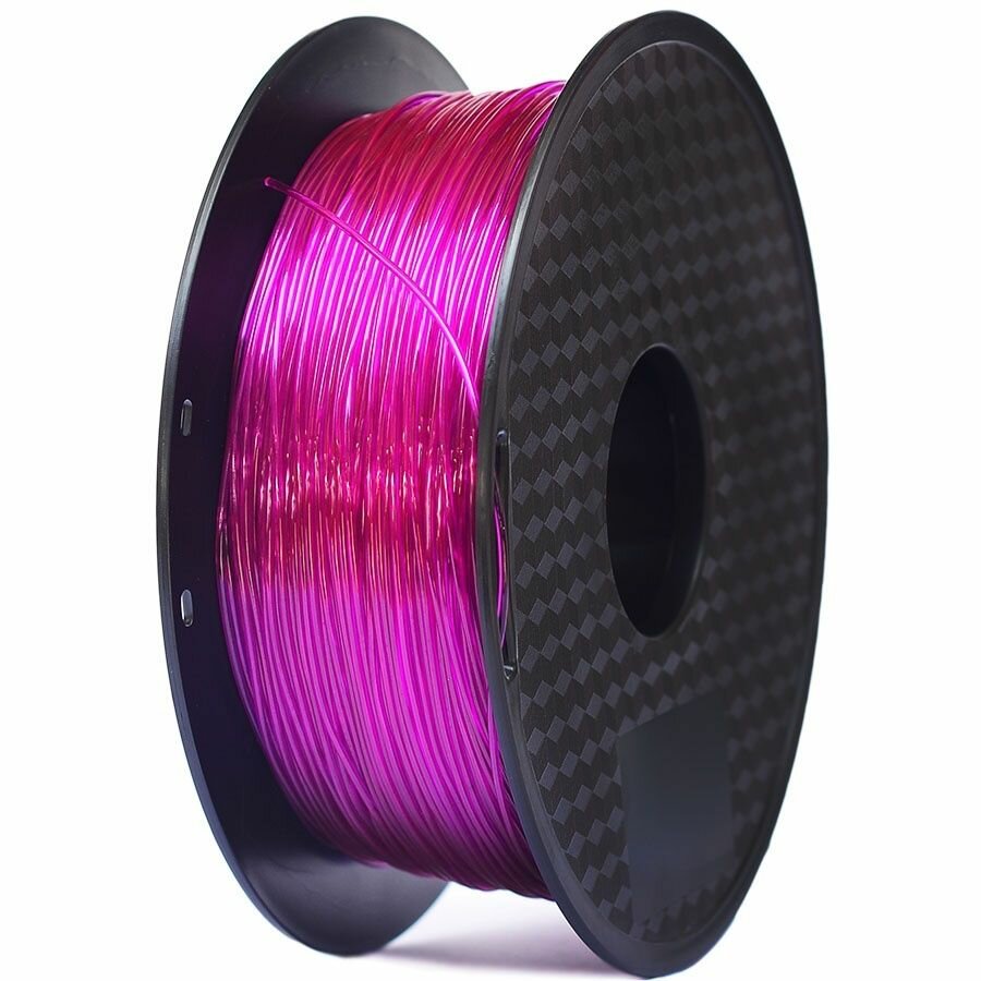 TPU 95A 250г гибкий катушки Прозрачный фиолетовый(Filament Пруток), Материал tpu для FDM 3d принтеров, диаметр 1,75 мм, высококачественный пластиковый материал