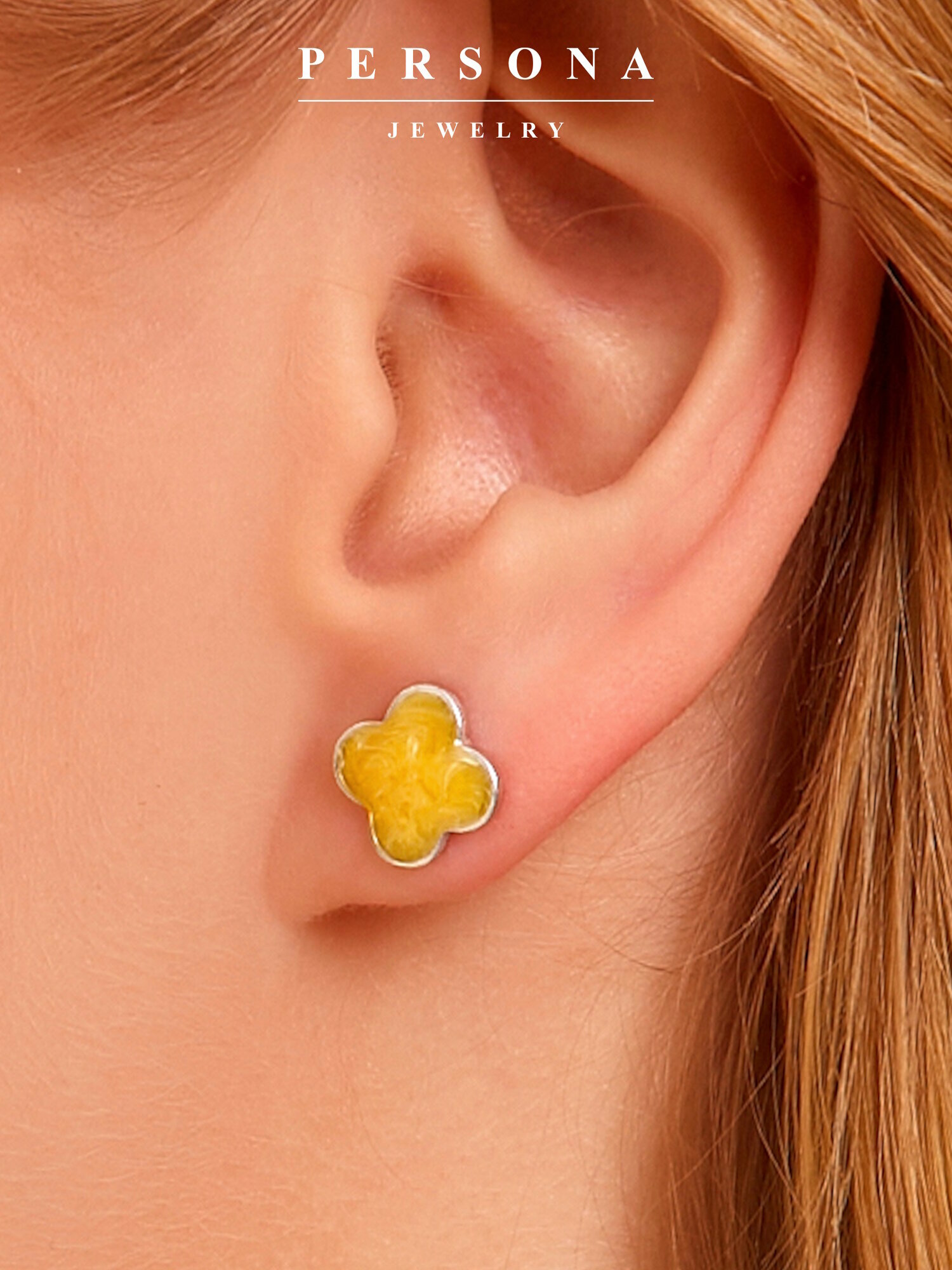 Серьги пусеты, серебро, 925 проба, родирование, эмаль