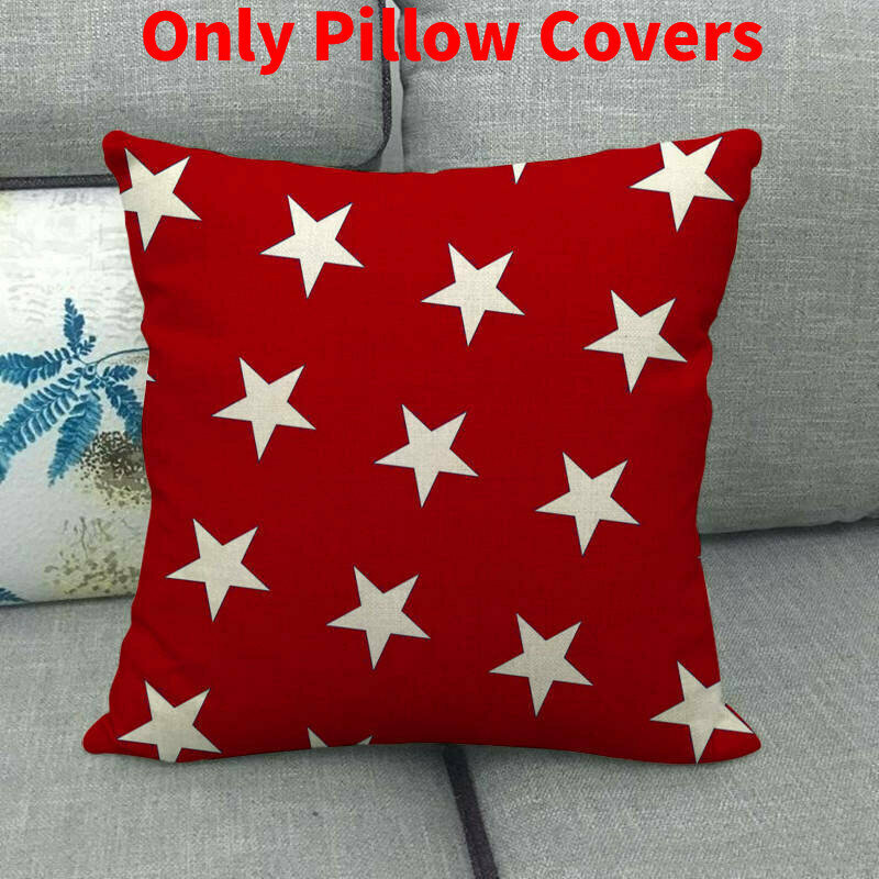 Подушка декоративная суперштарп принт лен белорусский для кровати или дивана в ретро стиле красный