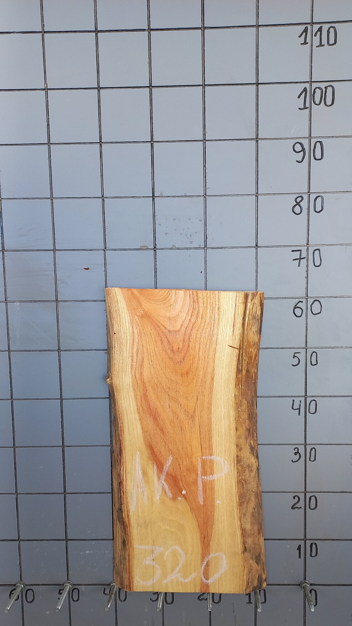 Слэб дерева Доклес Акация Розовая №320 3х23х60см, сорт 0-3, необрезной