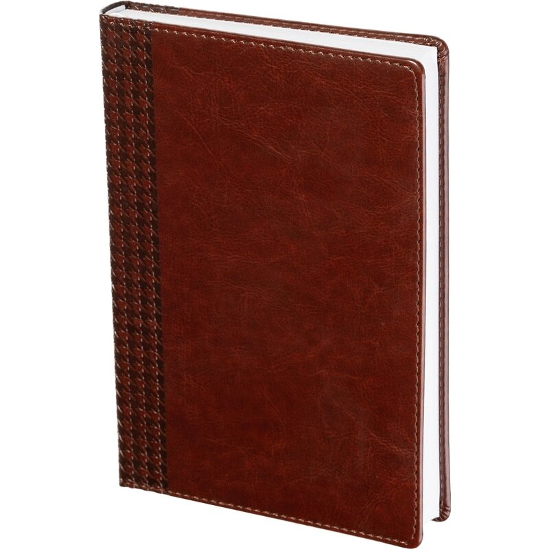 Ежедневник недатированный корич, тв. пер, 140х200, 160л, Lozanna AZ052/brown