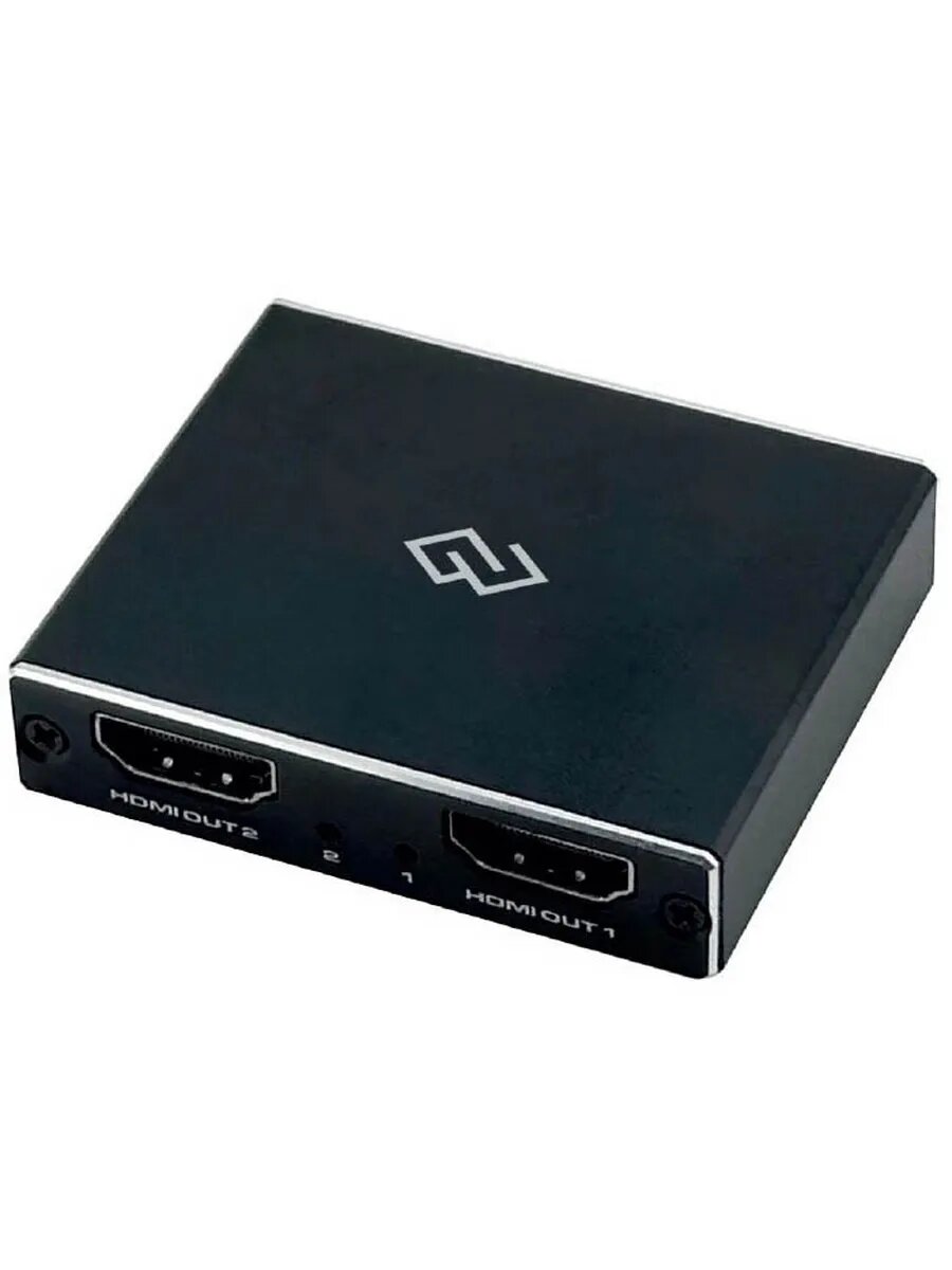 Сплиттер аудио-видео DHSP-v2x2 HDMI (f)/2хHDMI (f) черный