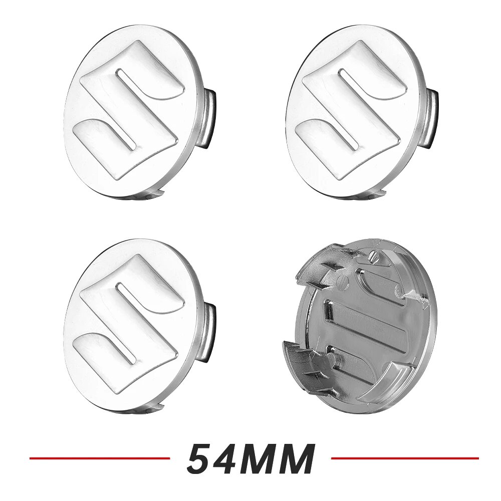 4 шт, 54/58 мм, центральные колпаки для колес автомобиля, крышка ступицы, декоративные аксессуары для Suzuki Grand Vitara Baleno SX4 Swift Jimmy Alto Samurai silver 54mm