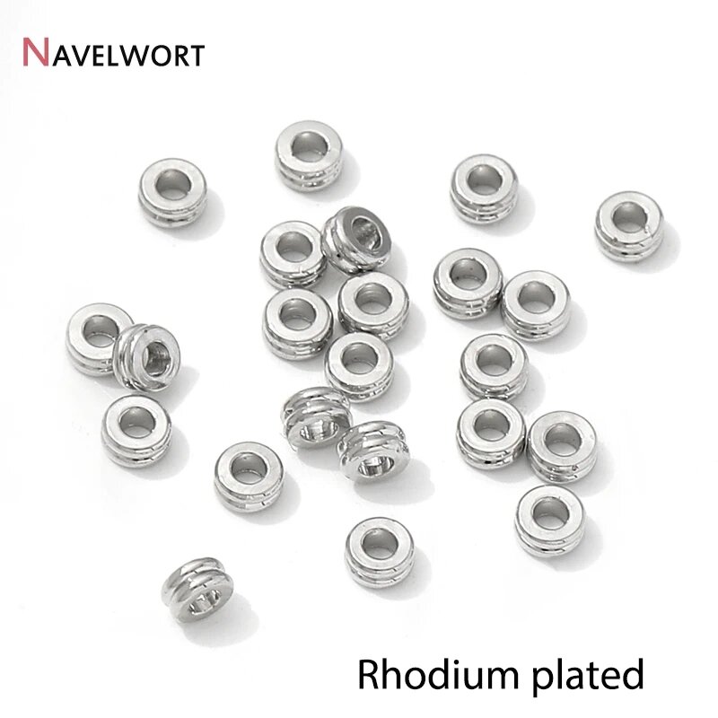 Разделители для бижутерии NAVELWORT, Rhodium plated, 50 шт