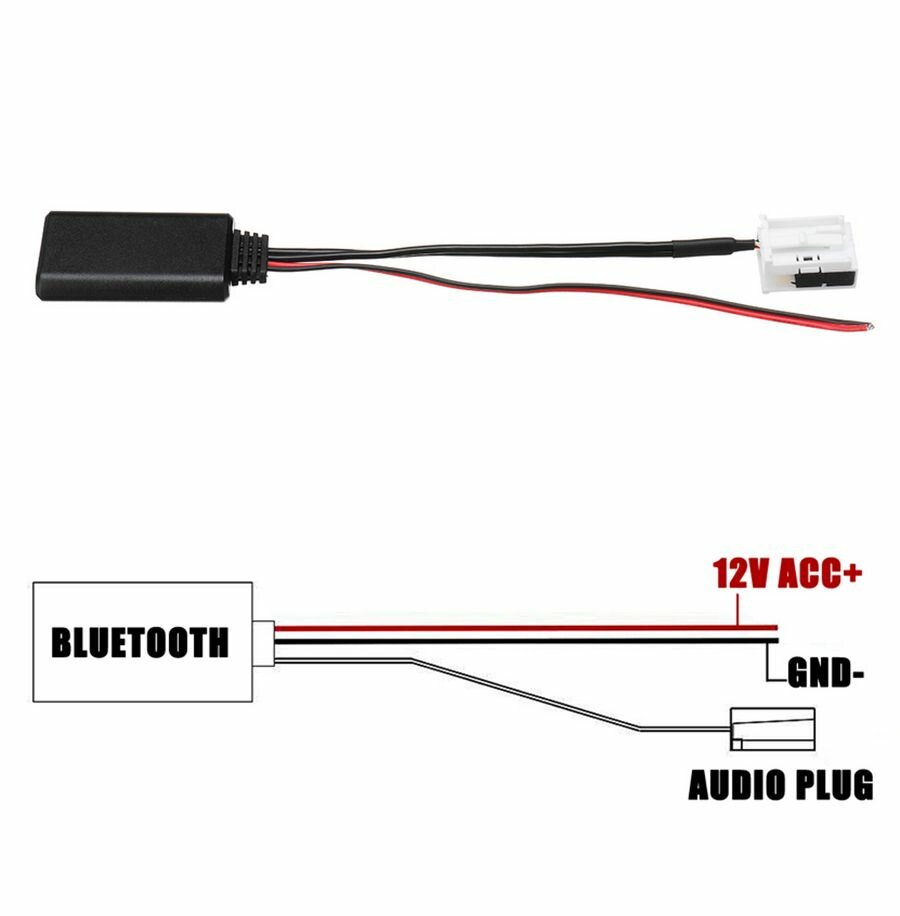 12Pin 12V Bluetooth 4.0 Аудиоадаптер Aux Кабель Подходит Для BMW E60 04-10 E63 E64 E61