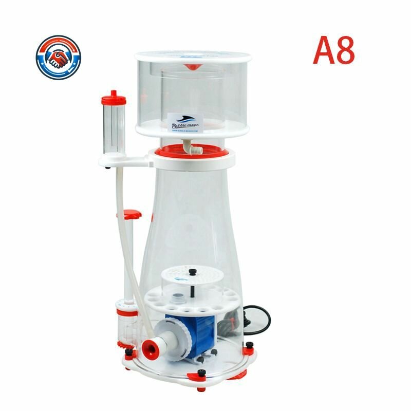 Белковый скиммер Bubble-Magus A8 для морского аквариума 500 800 л, бесшумный DC-насос 24 В, компактный сепаратор, энергосберегающая фильтрация, подходит для террариума