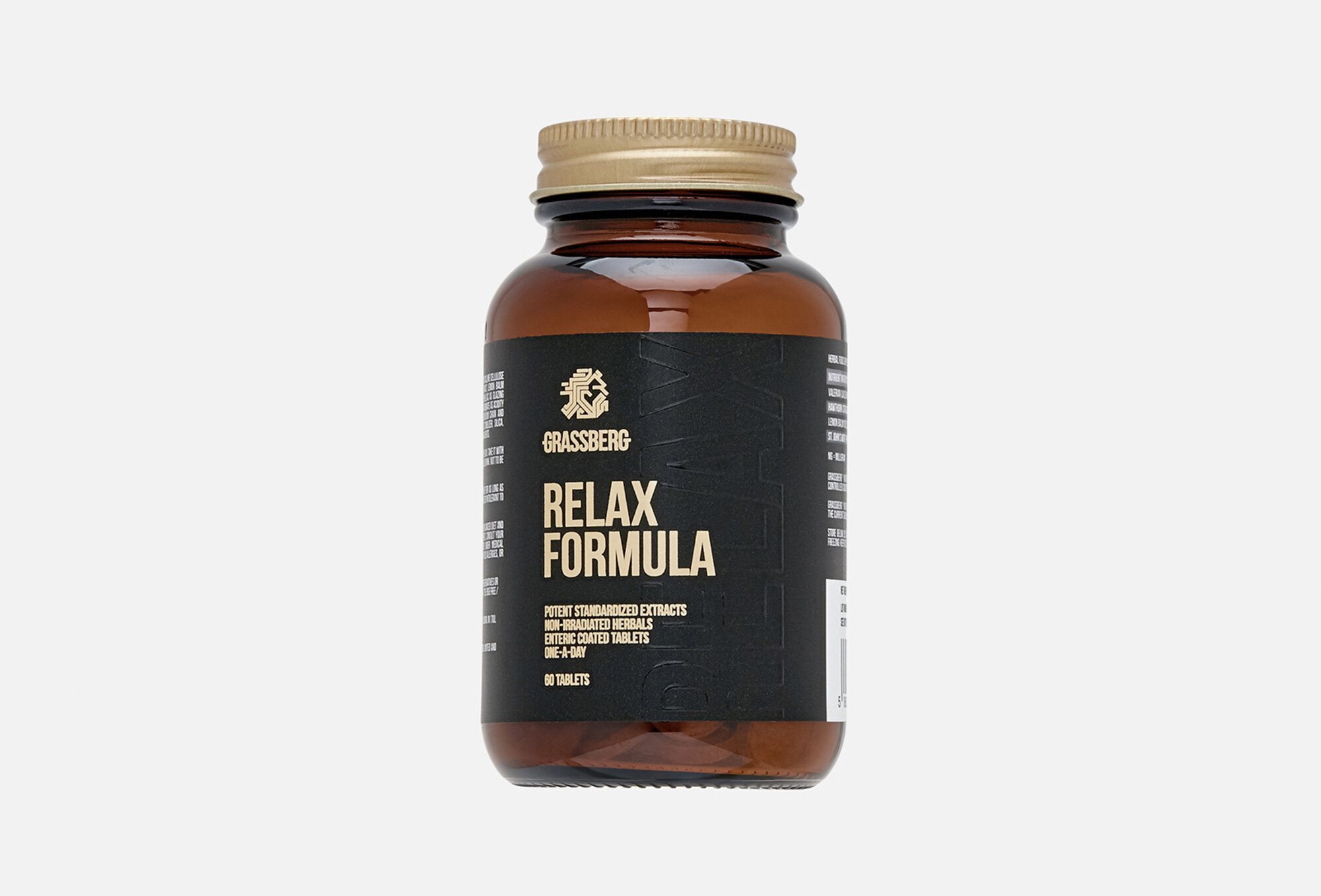 БАД для поддержки нервной системы GRASSBERG Relax Formula Экстракт Валерианы 75 мг, Экстракт Боярышника 75 мг в таблетках