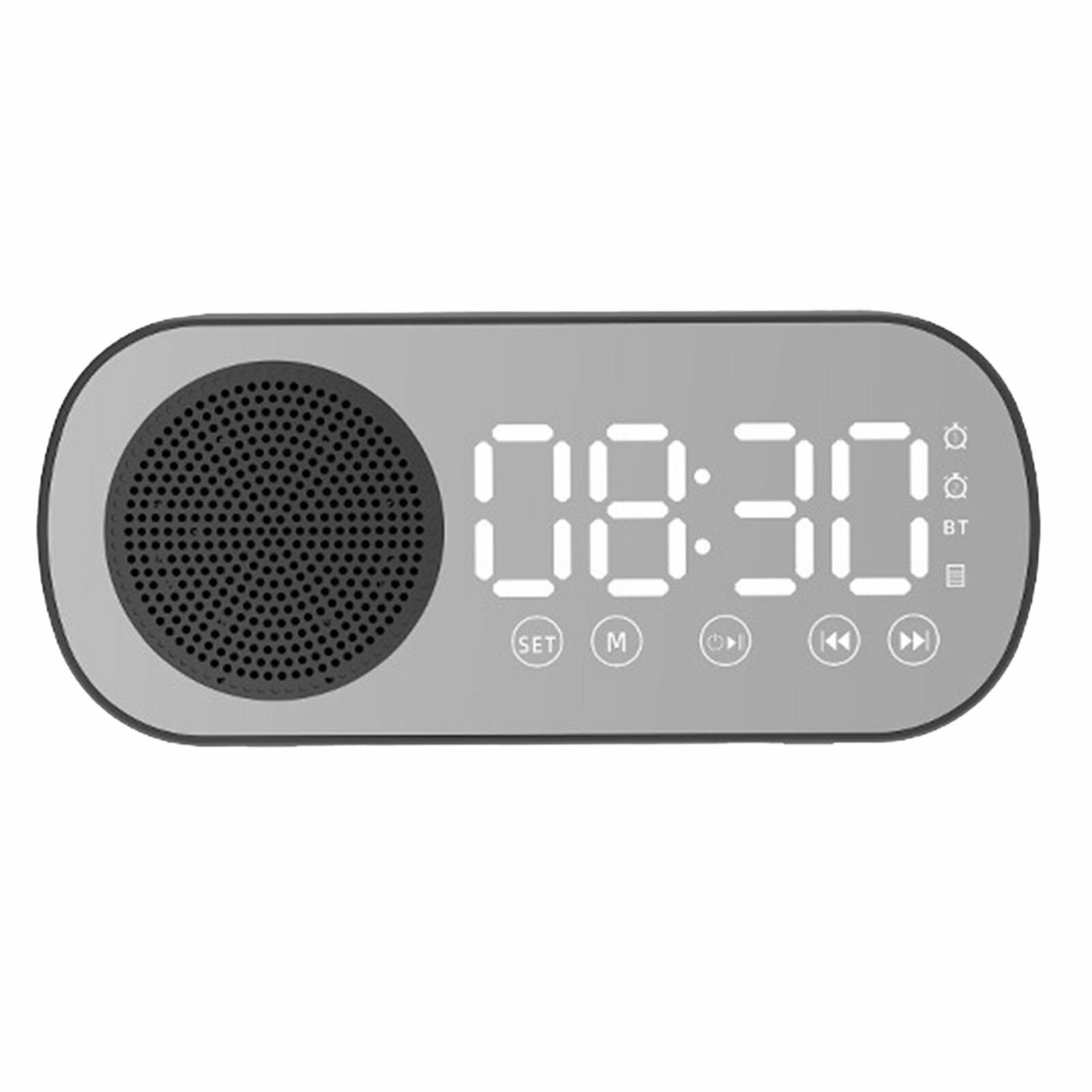 Часы-динамик Bluetooth, зеркальный будильник Z7, черный