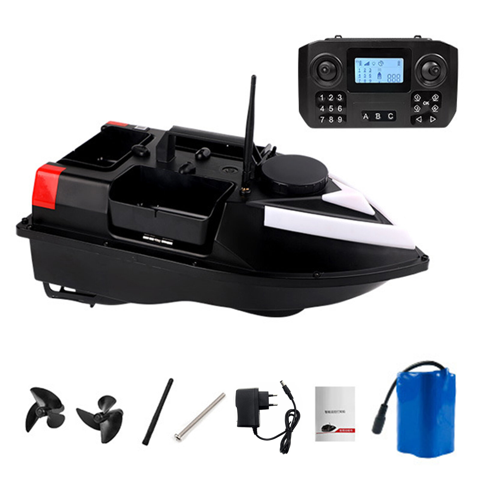 RC Fishing Lure Boat 500M Дистанционное управление рыбацкой приманкой GPS Auto Верните водостойкую гнездовую лодку с двойными двигателями