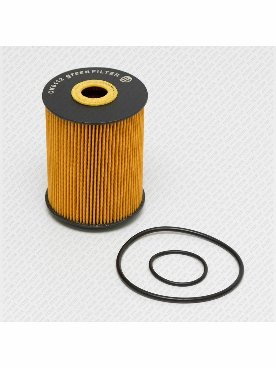 Фильтр масляный (картридж) GREEN FILTER OK0112 для Audi A6, Porsche Cayenne, Volkswagen Transporter / Ауди А6, Порш Кайен, Фольксваген Транспортер