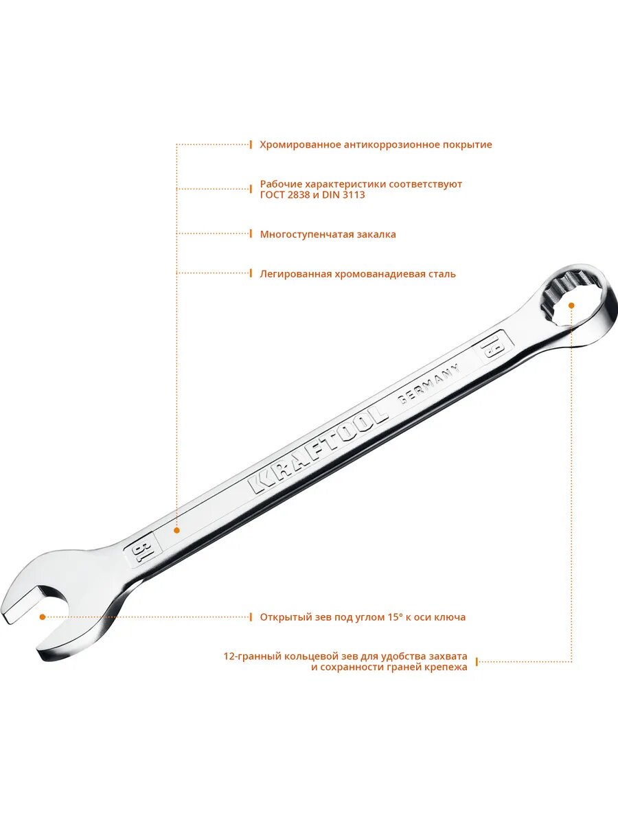 19 мм, комбинированный гаечный ключ (27079-19)