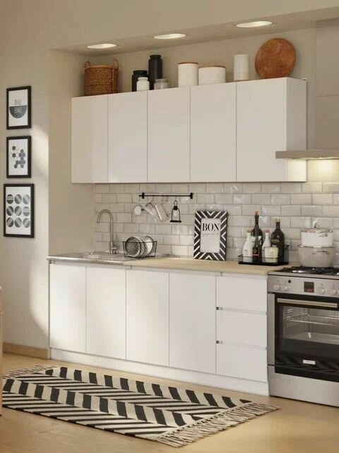 Кухонный гарнитур Челси 2м ЛДСП белый со столешницей МИФ