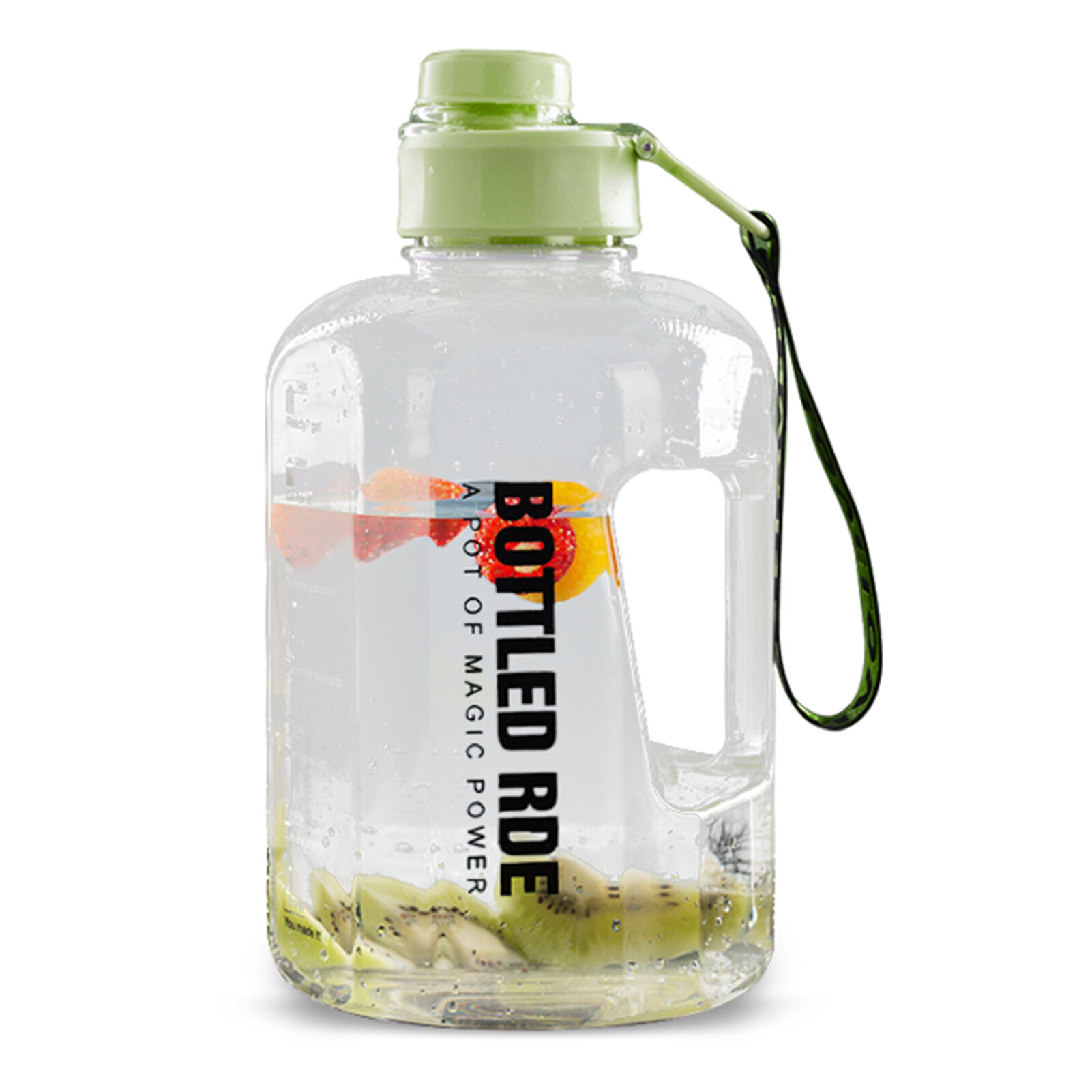 Фитнес-бутылка для воды портативная круглая 2.2 л/половинный галлон большим объемом дляов, зала, походов, материал ПК, цвета градиент серый, градиент синий, градиент зеленый, градиент розовый, белый серый, белый розовый, белый синий, белый зеленый,