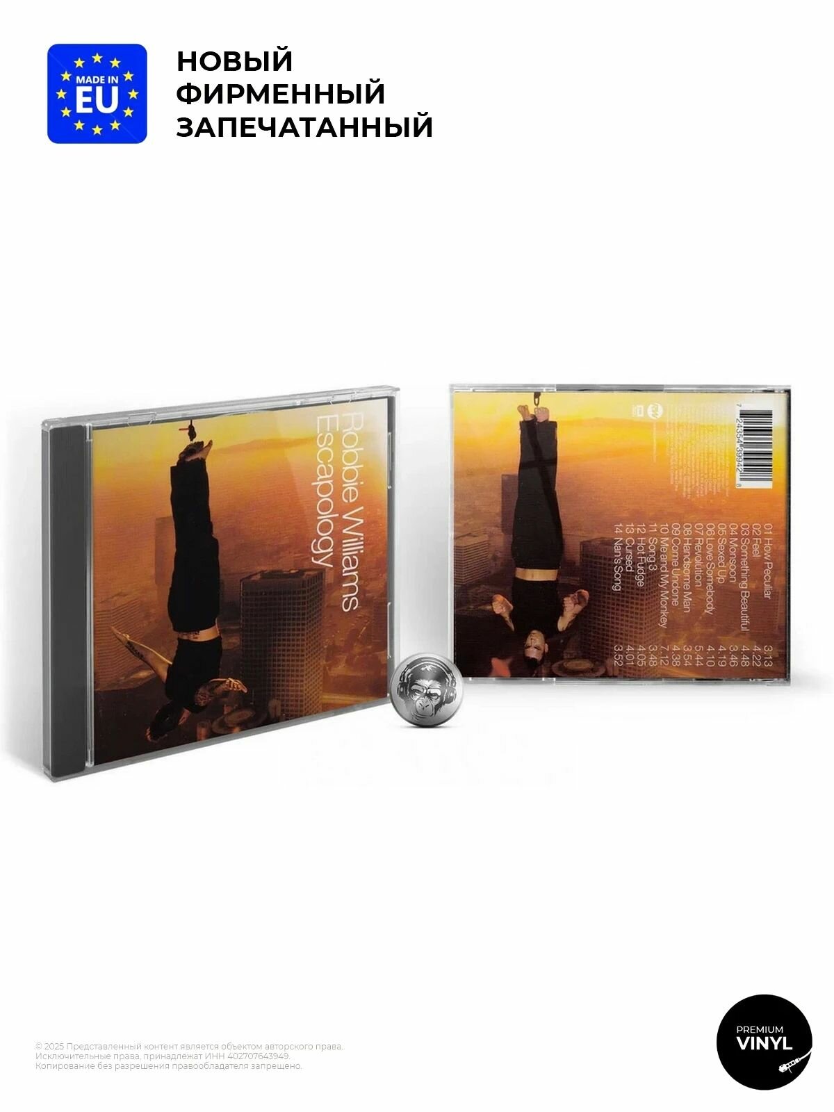 CD диск Robbie Williams - Escapology (CD) 2024