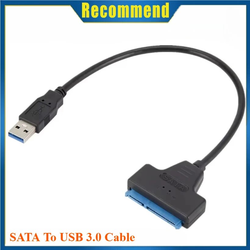 BGGQGG Адаптер SATA-USB 3.0/2.0 для 2,5-дюймового HDD/SSD SATA TO USB 3.0