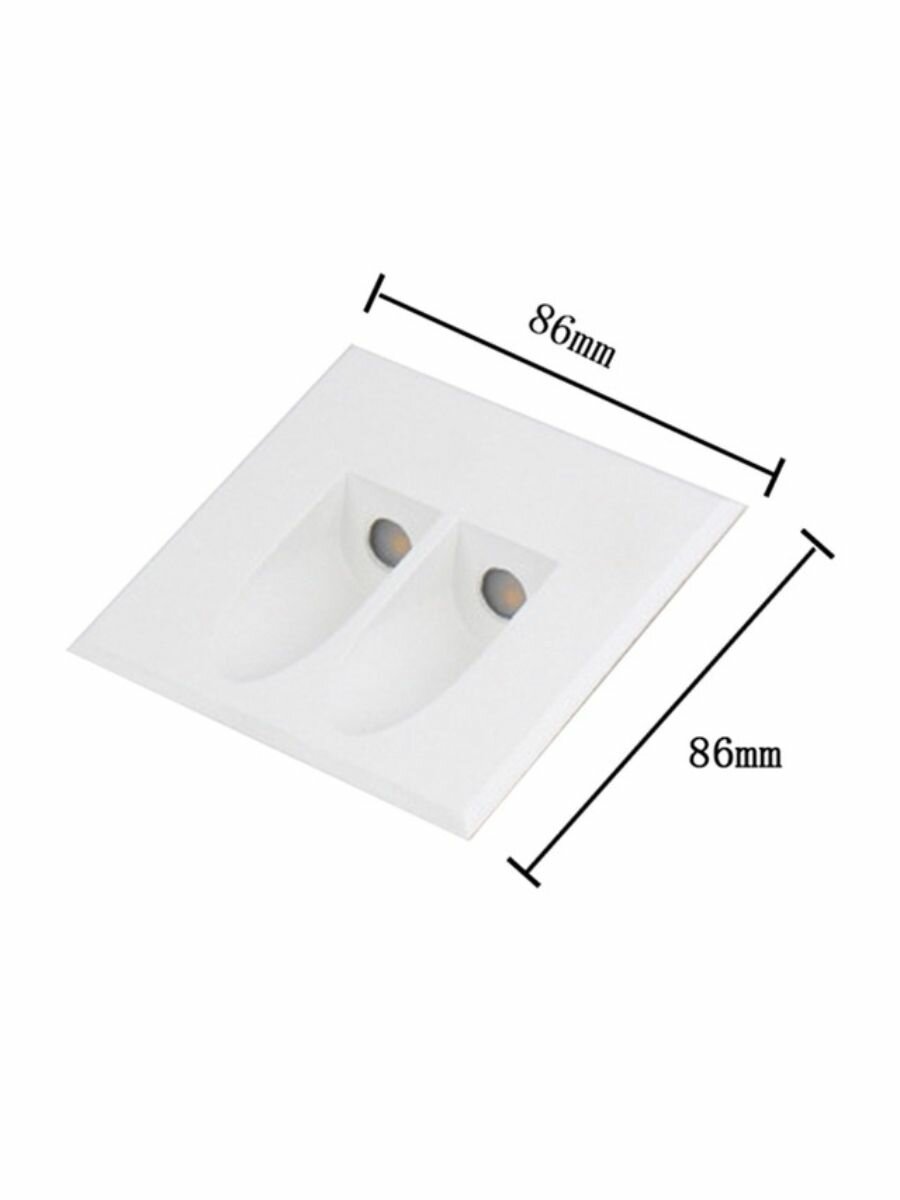 Светодиодный квадратный встроенный лестничный светильник мощностью 3 Вт