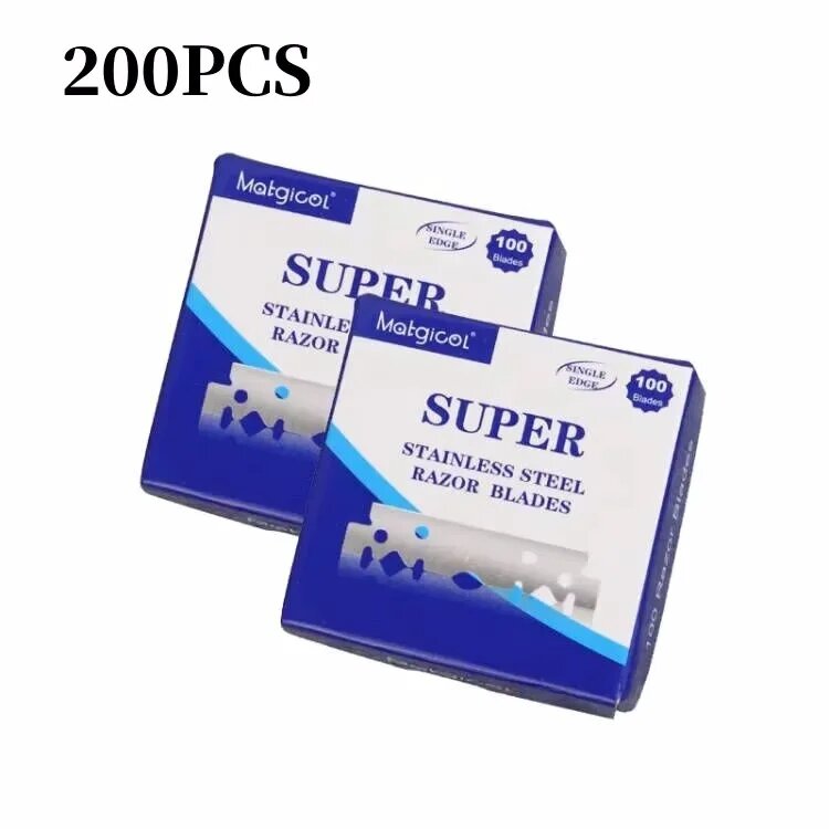30/50/100 шт. односторонние лезвия для мужчин, безопасное бритье для бритья, ручное лезвие из нержавеющей стали, принадлежности для бритья для парикмахерской