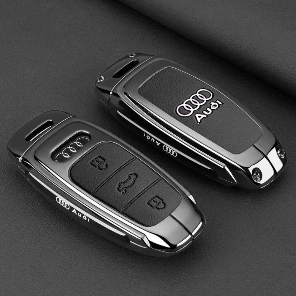 Чехол для ключа Audi gun black, цинковый сплав