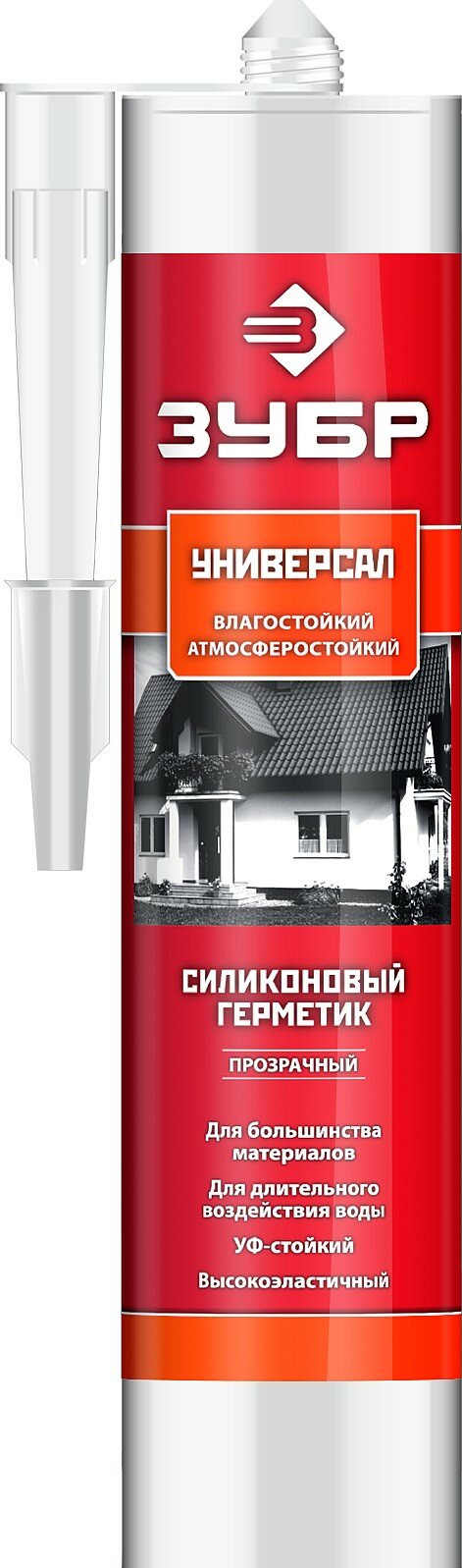 Герметик силиконовый KRAFTOOL объем 280 мл, прозрачный, универсальный