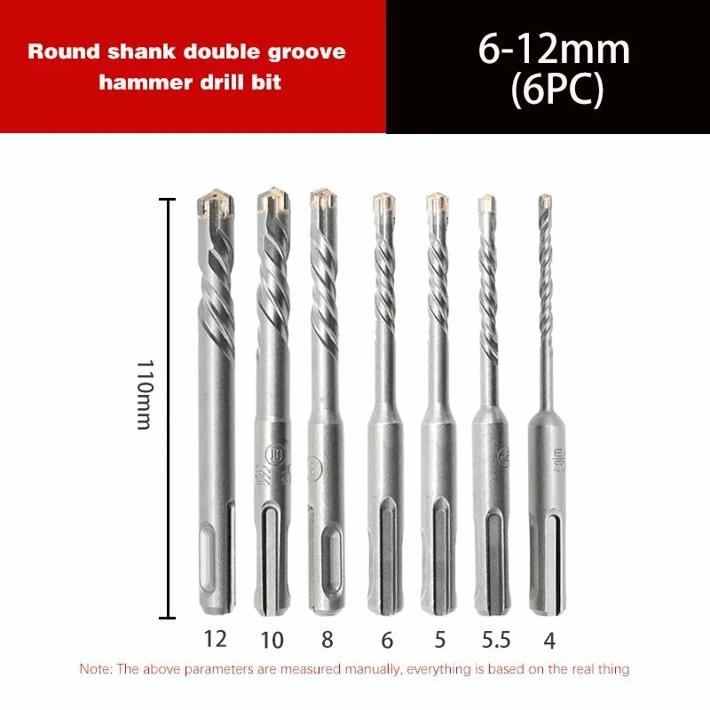 1-6 шт. сверло для бетона SDS Plus с крестообразными насадками, настенный кирпичный блок, электрический молоток, каменная кладка 6pc