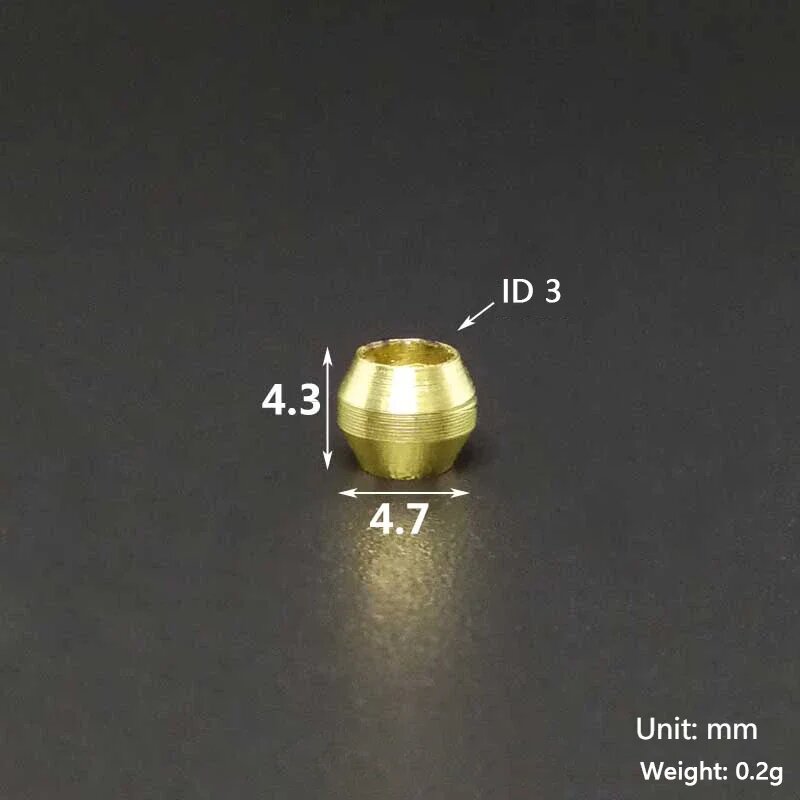 Медная коническая муфта ID 3, 4.3x4.7 мм, 0.2г