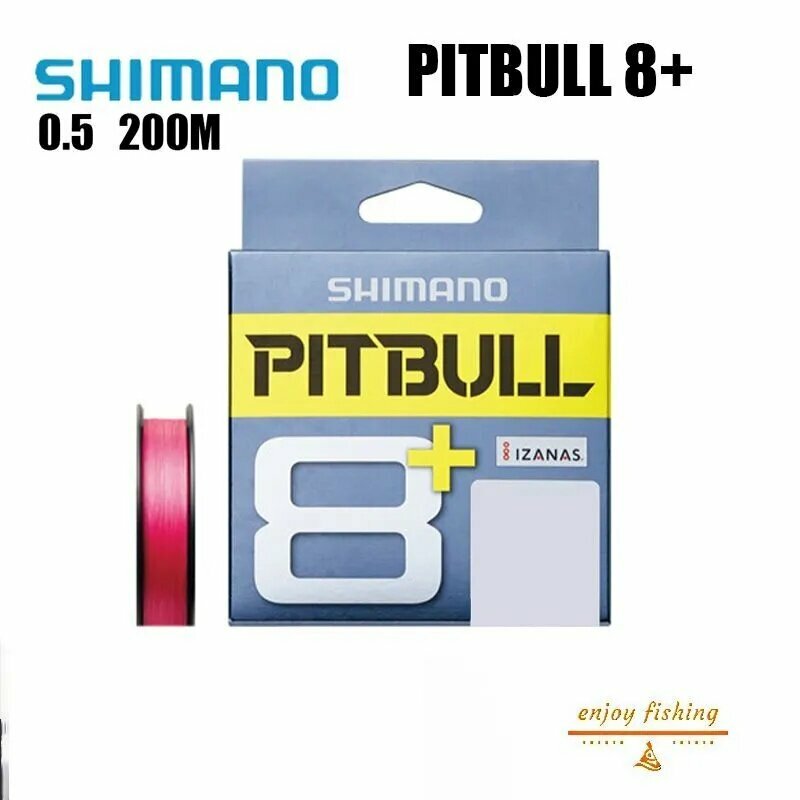 SHIMANO PITBULL 8+ 0.5# 200м розовая плетеная леска для рыбалки