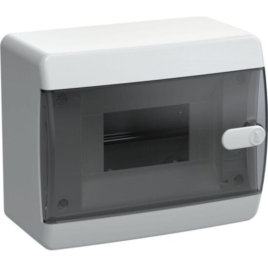 Корпус Iek ЩРН-П-6 UNION Compact IP41 черн. прозр. дверь пластик, UIC-KP12-N-06-41-K01
