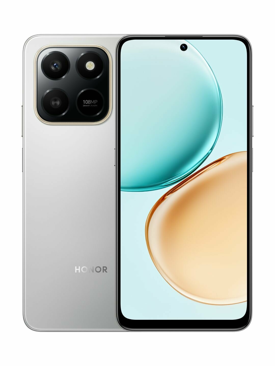 Смартфон HONOR X7d 8/256 GB, 6.77, Android 15, Космический серый, Grey,