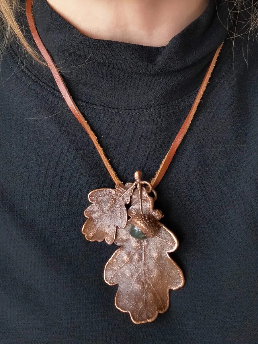 Подвеска Медная мастерская GALATEA, нефрит