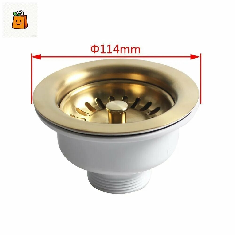 TALEA матовое золото Выпуск для мойки 3 1/2", Без перелива XK223C041