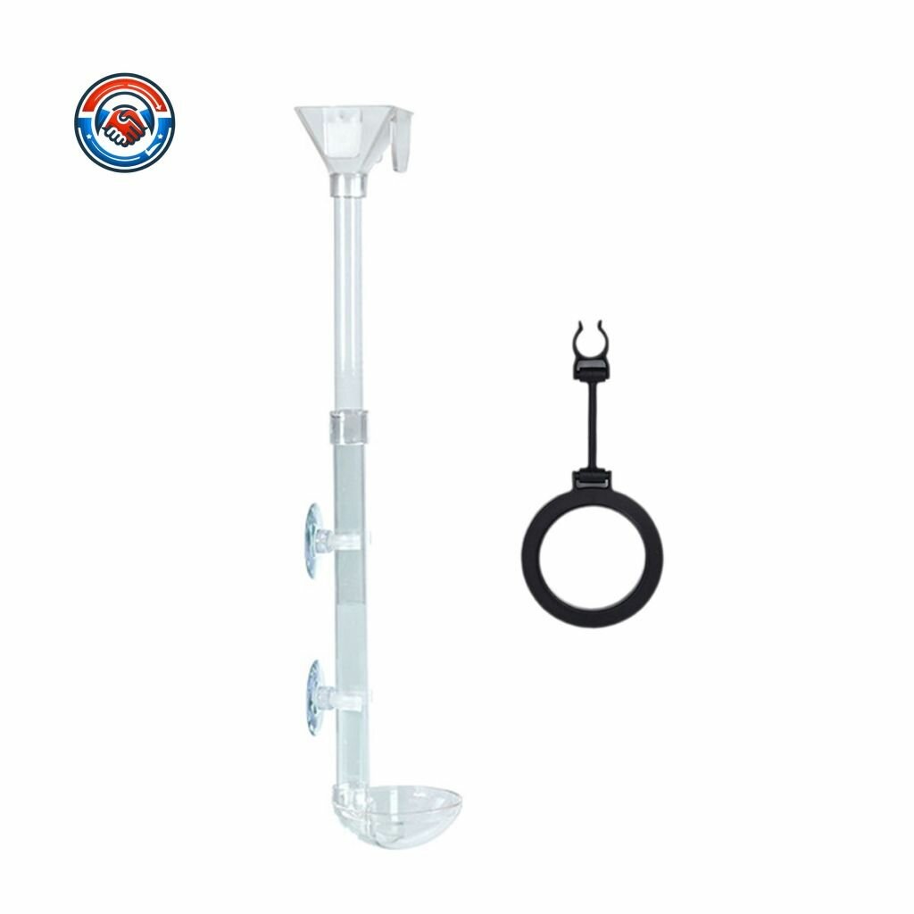 Телескопическая акриловая кормушка для аквариумных рыбок и креветок, регулируемая по длине, удобное кормление без загрязнения воды, компактное аквариумное оборудование для дома и офиса