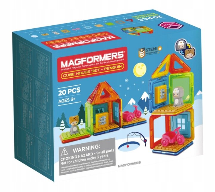 Конструктор Magformers - Магнитный конструктор Cube House Pingwin, 20 элементов - Магформеры 005-705018