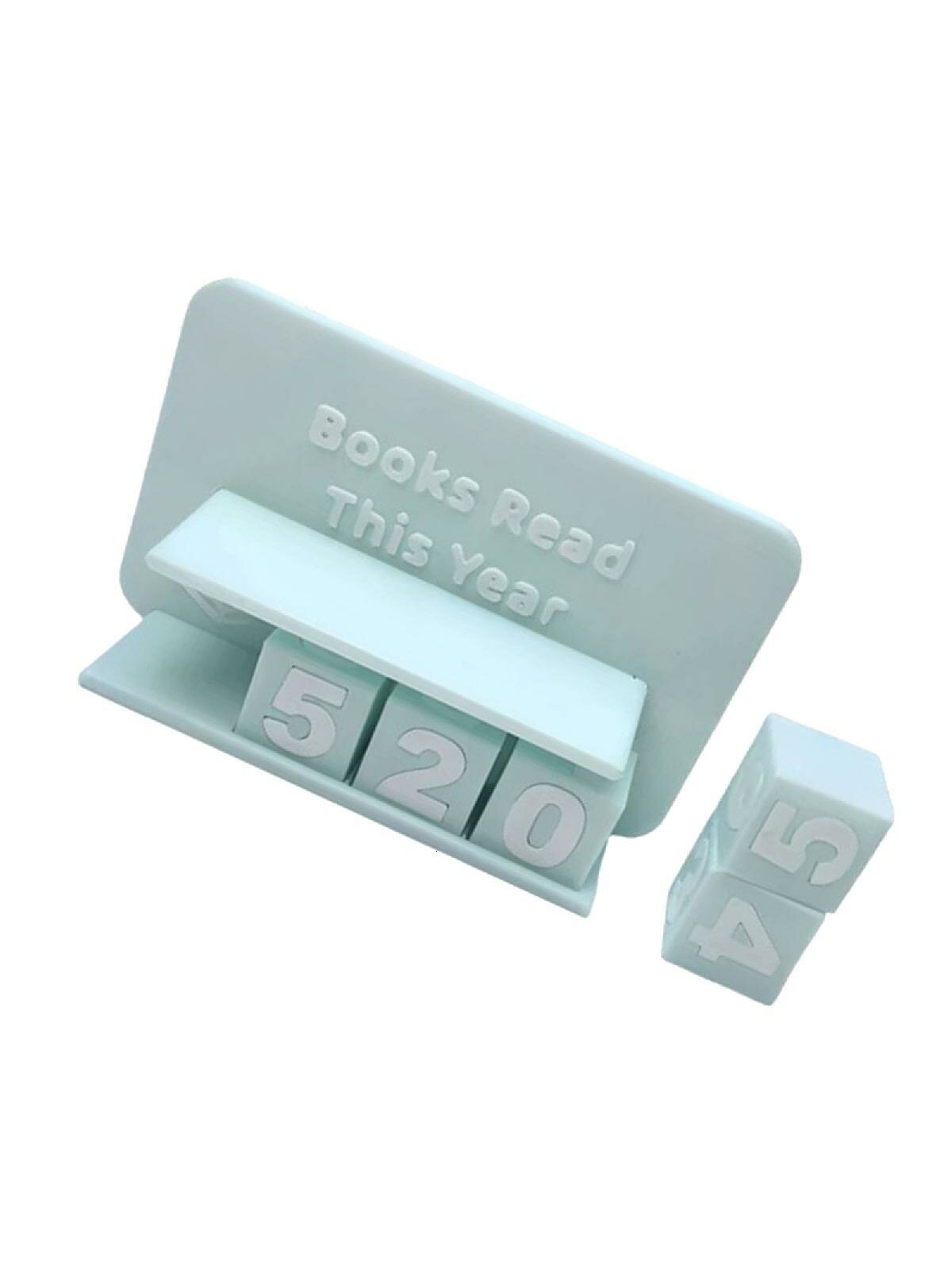 Вывеска книжного прилавка с пронумерованными кубиками Трекеры для чтения Декоры для рабочего стола домашней библиотеки Орнамент Подарок для читателей Учителей