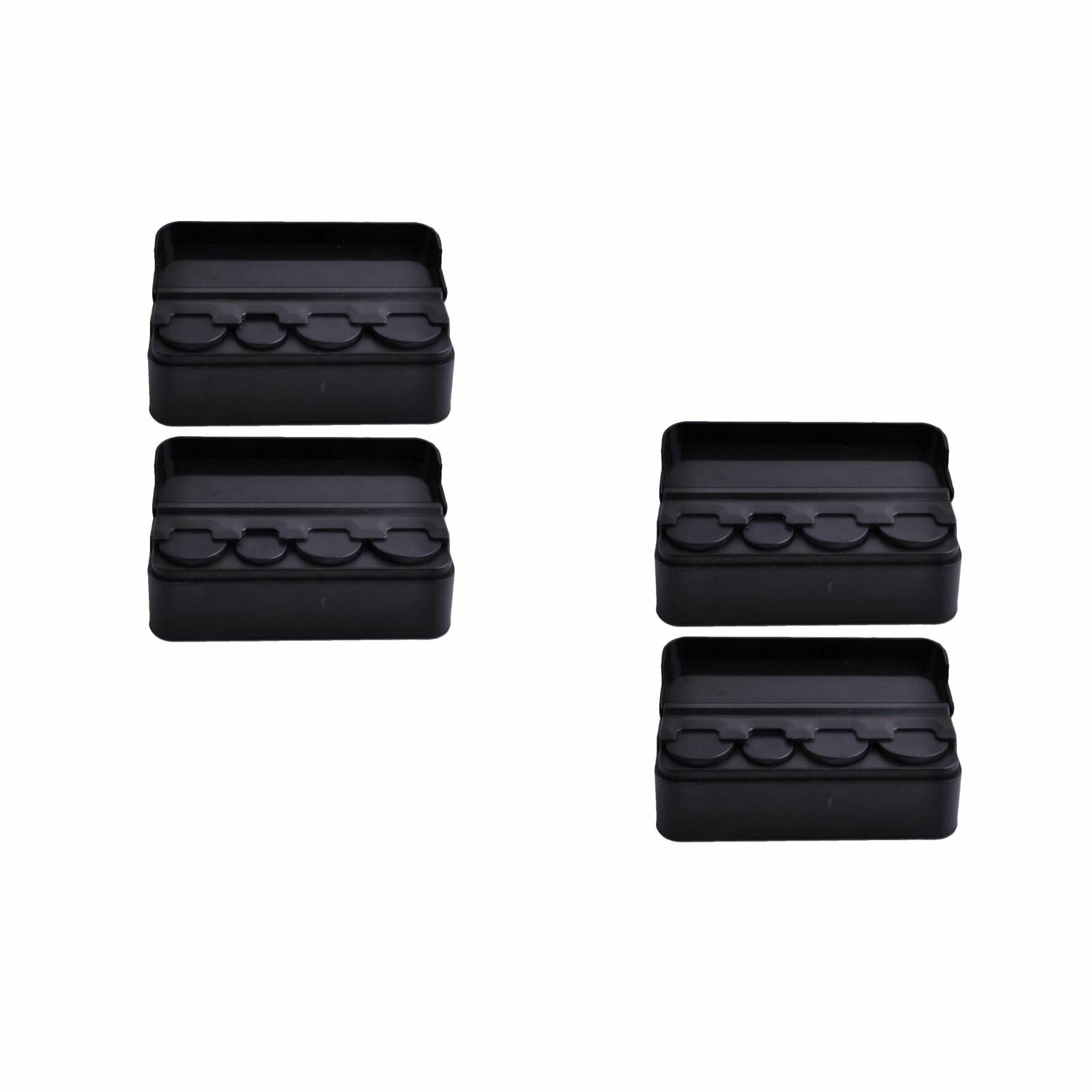 Набор из 4 пластиковых черных контейнеров для хранения мелочи в автомобиле