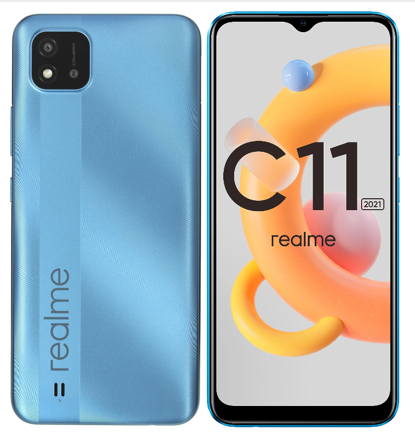 Смартфон REALME C11 (2021) (хорошее состояние), 2/32GB, синий, Unisoc SC9863A (28nm), Global