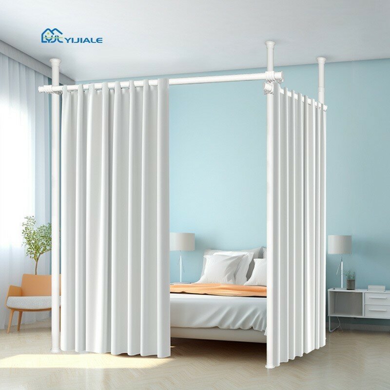 Занавеска для разделения пространства на домашнем экране для спальни, арендованной комнаты, общежития, затемняющая занавеска, U-образная L-образная занавеска для салона красоты
