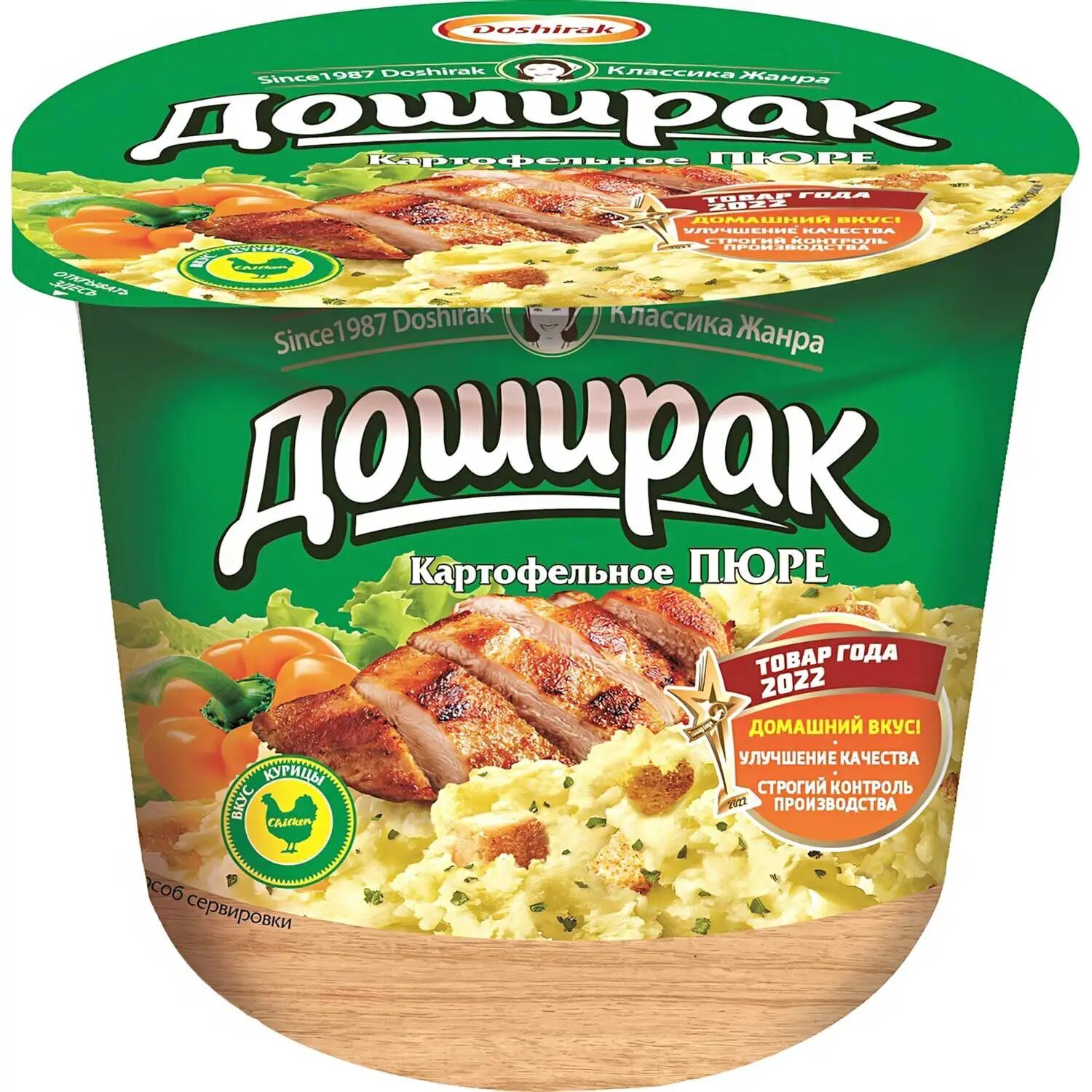 Картофельное пюре Доширак с курицей, 40гх24шт
