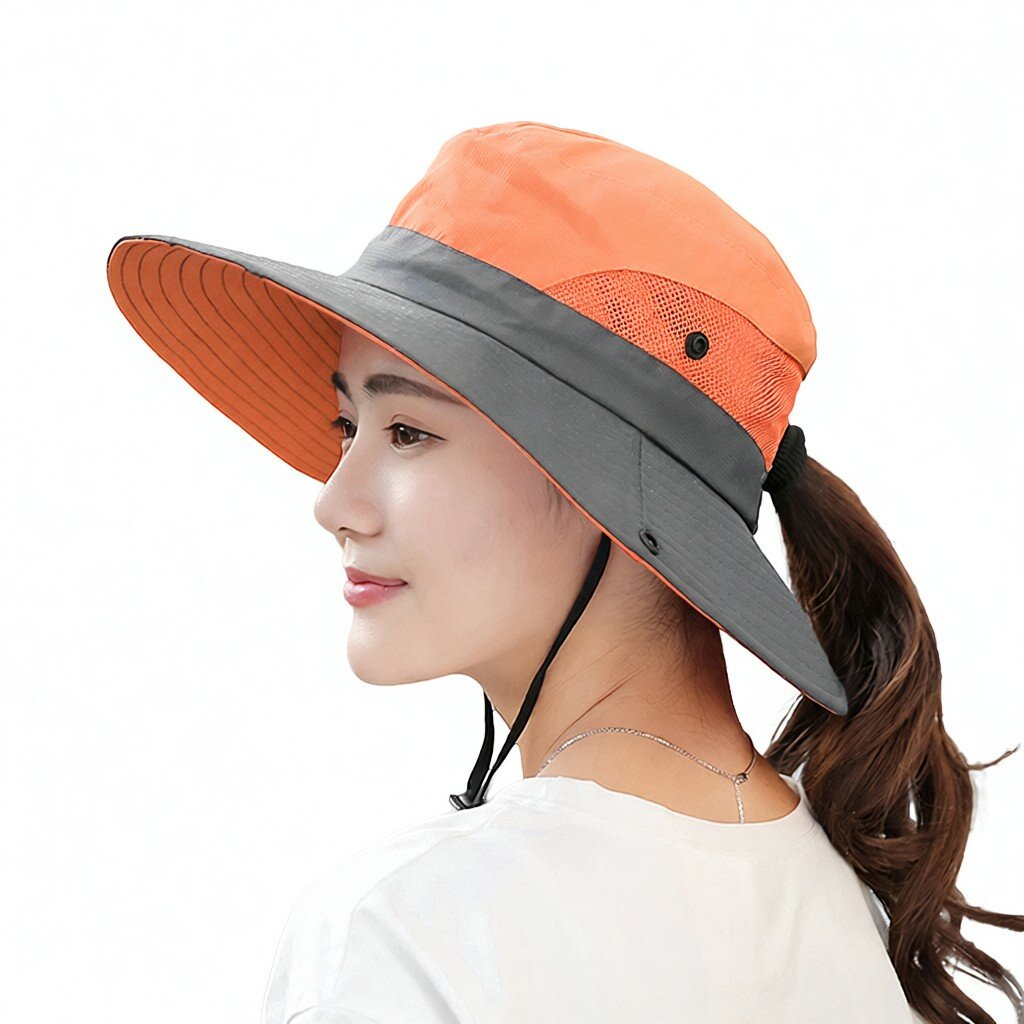 Шляпа солнечная широкополая буни для женщин с защитой от УФ лето кепка для пляжа путешествий походов кэмпинга садоводства цвет синий/розовый/фиолетовый/розовый/оранжевый/красный материал нейлон вес упаковки около 100г/3.5 унц упаковка 1 шт шляпа