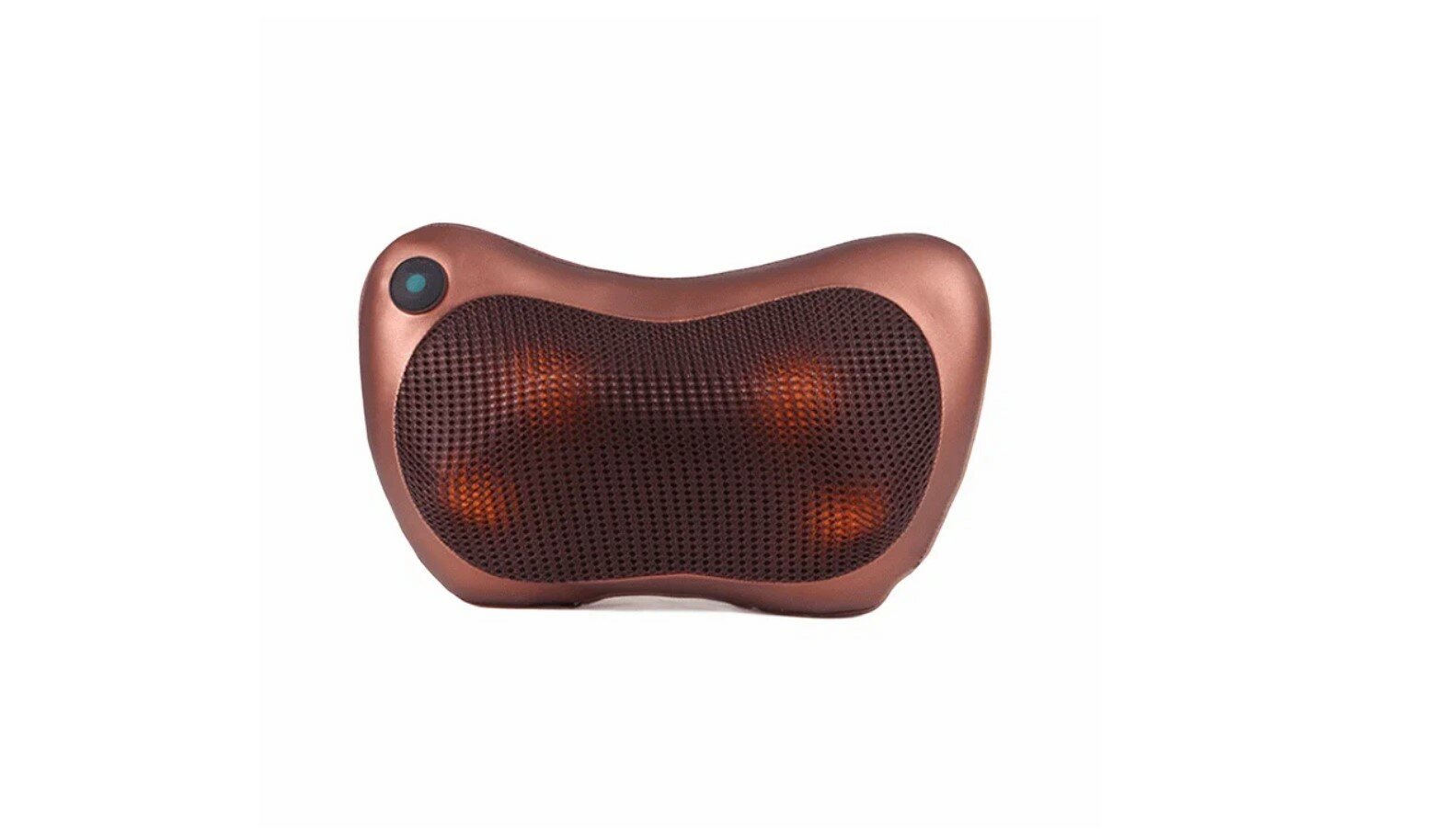 Многофункциональный массажер подушка MyPads для шеи и спины с инфракрасной лампой и подогревом 8 массажных роликов