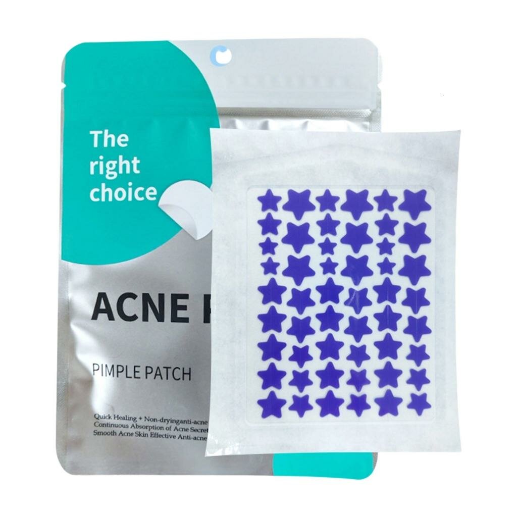 Акне-пластыри звездообразные, 40 шт, Пурпурная звезда