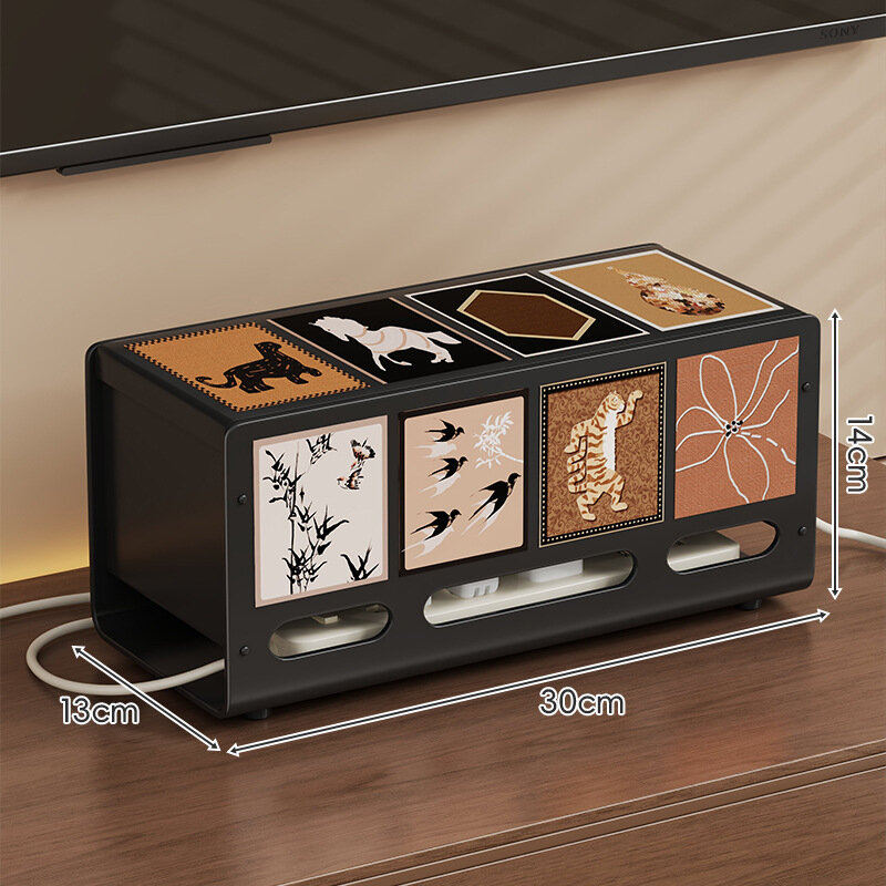 Коробка для хранения розеток, органайзер для кабелей, настольная коробка для управления кабелями с крышкой, намотка для кабелей