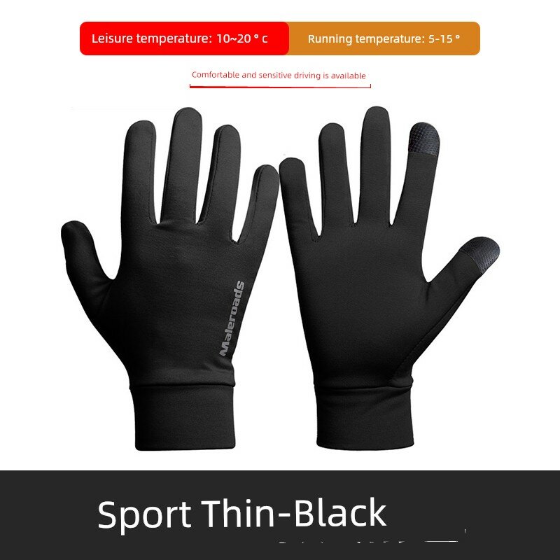 Спортивные перчатки для бега для мужчин и женщин, уличные весенне-осенние теплые перчатки с сенсорным экраном,