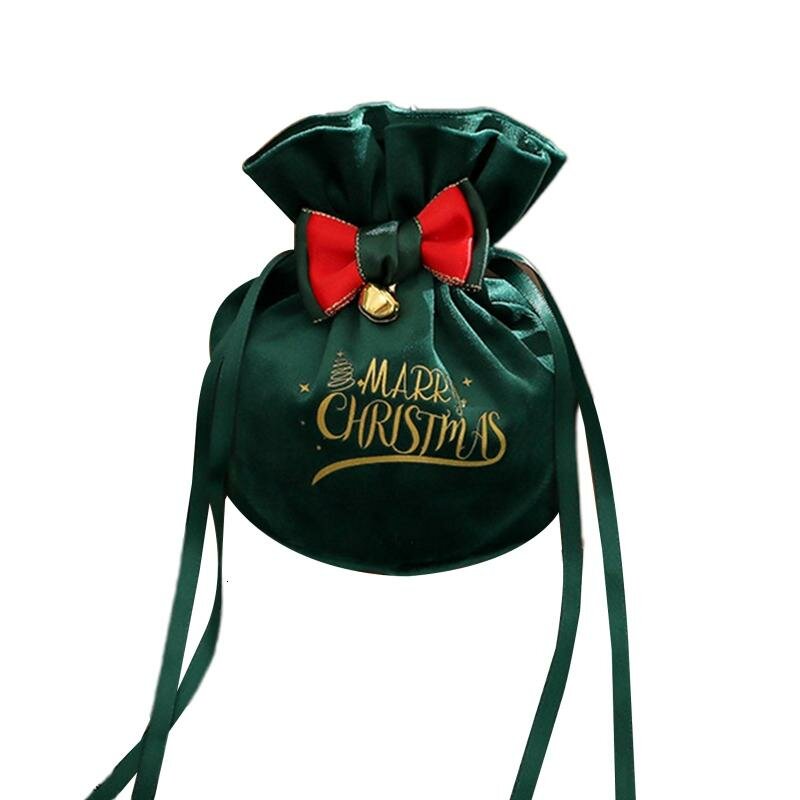 Бархатные мешочки для подарков, Темно-зеленый - Стиль