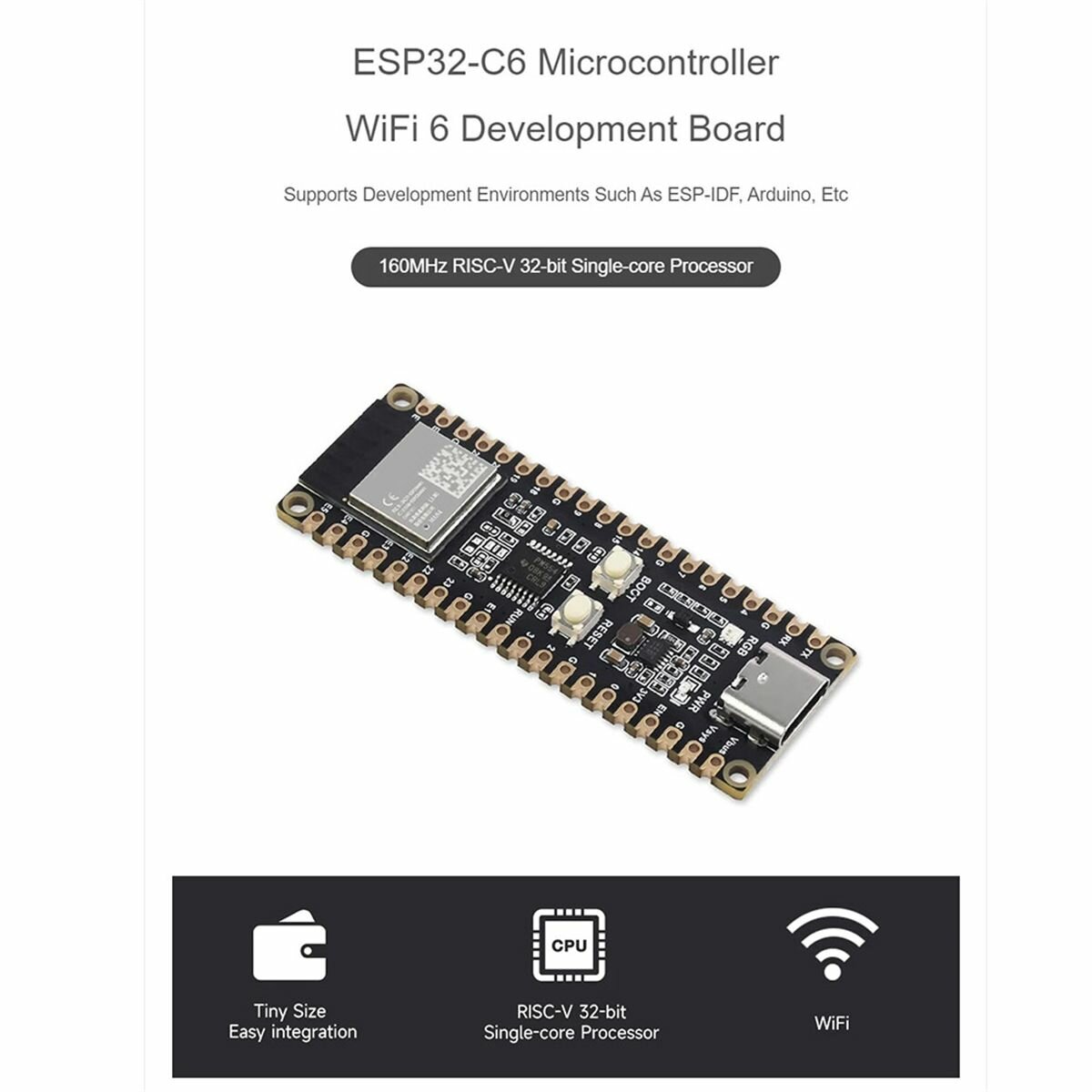 Макетная Плата ESP32-C6--M, Микроконтроллер WiFi 6